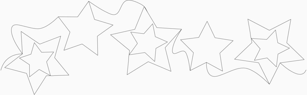 Tossed Stars Edge-to-Edge Design - Mixed Stars - Pro-Stitcher