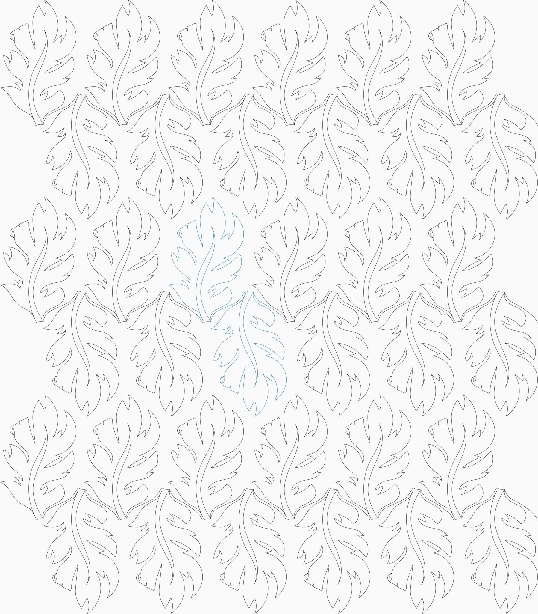 Filigree Leaves Edge-to-Edge Design 1 - Pro-Stitcher