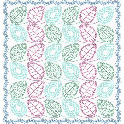 April 2021 Club Set - Curled Leaves and Vines 25-Pieces - Pro-Stitcher