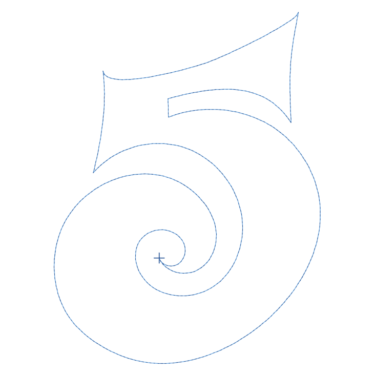 Number 5 Funky Fresh Numbers Pro Stitcher