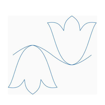 Blue Bell Border DIGITAL or PRINTABLE - Pro-Stitcher