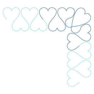 Heart Ribbon Candy Border DIGITAL or PRINTABLE - Pro-Stitcher