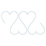 Heart Ribbon Candy Border DIGITAL or PRINTABLE - Pro-Stitcher