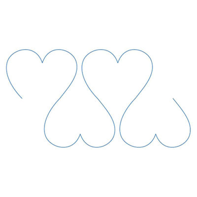 Heart Ribbon Candy Border DIGITAL or PRINTABLE - Pro-Stitcher