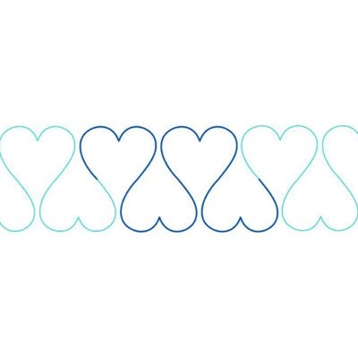 Heart Ribbon Candy Border DIGITAL or PRINTABLE - Pro-Stitcher