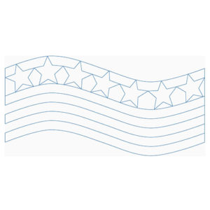 Waving Stars and Stripes Edge to Edge - Pro-Stitcher