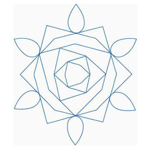 Hexagon Rose Block - Pro-Stitcher