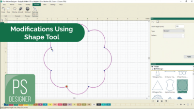 Modify a Design Using the Shape Tool - Pro-Stitcher
