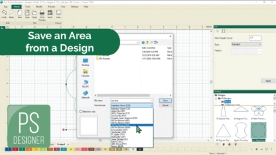 Save an Area from a Design - Pro-Stitcher