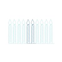 Birthday Candle Border 1 - Pro-Stitcher