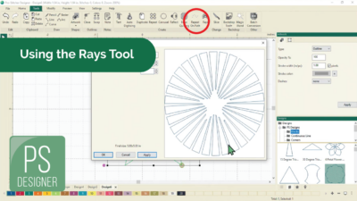 Create Designs Using the Rays Tool - Pro-Stitcher