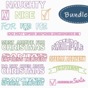 Santa Sack Phrases 16-Piece Set - Pro-Stitcher