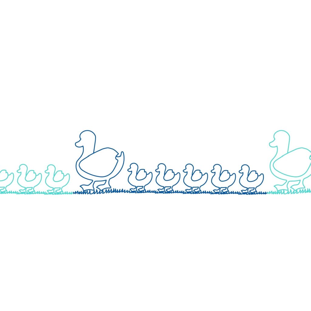 Duck Stroll Border - Pro-Stitcher