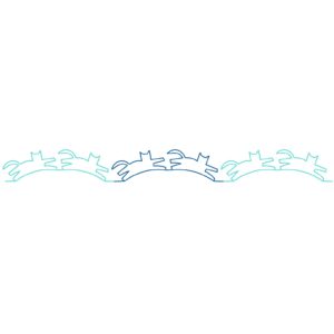 Jumping Cat Border - Pro-Stitcher