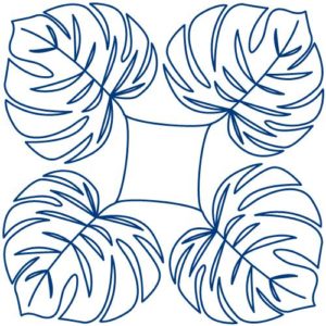 Monstera Variegata Leaf Square - Pro-Stitcher