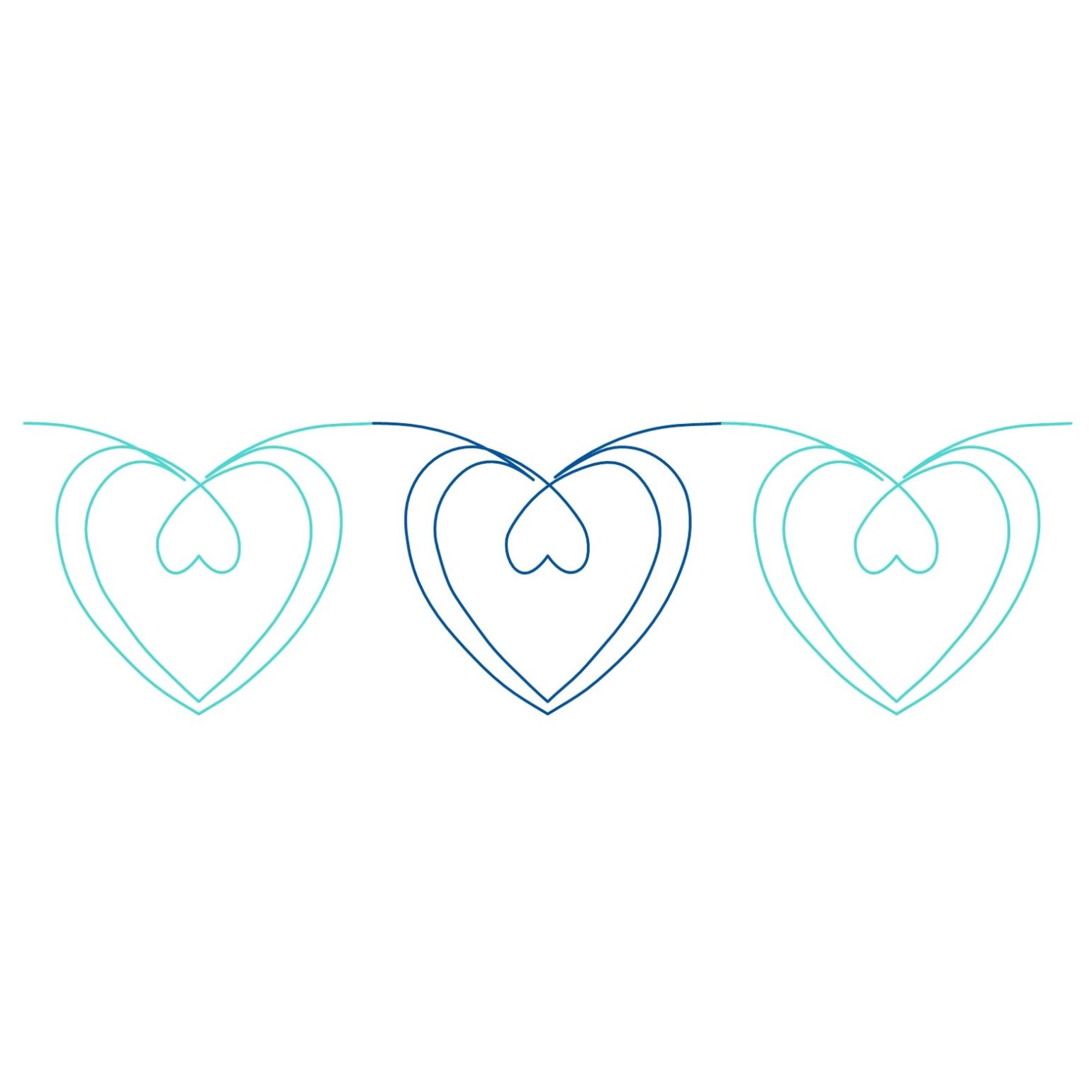 Triple Heart Border - Pro-Stitcher