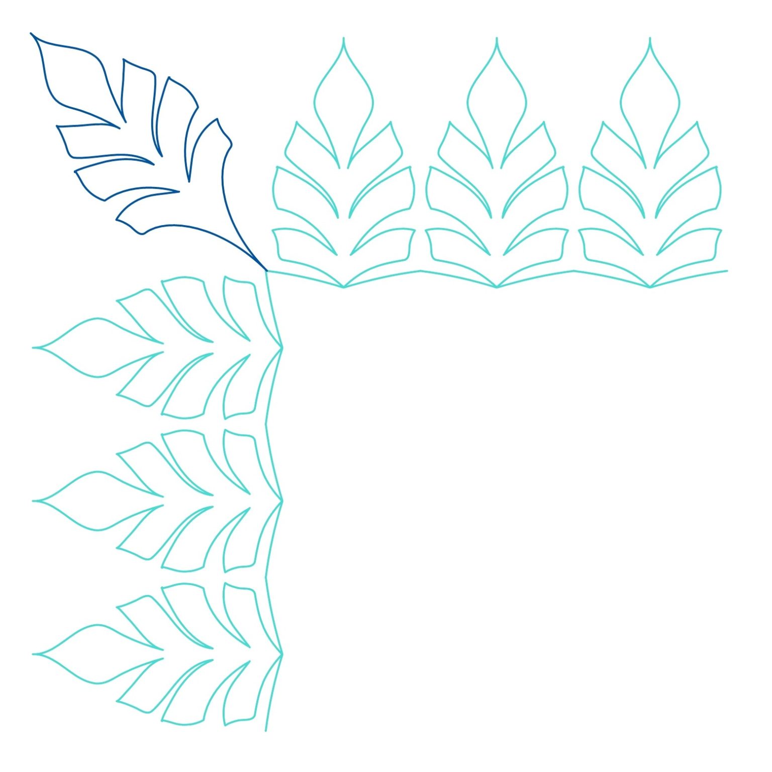 Boho Fern Corner - Pro-Stitcher