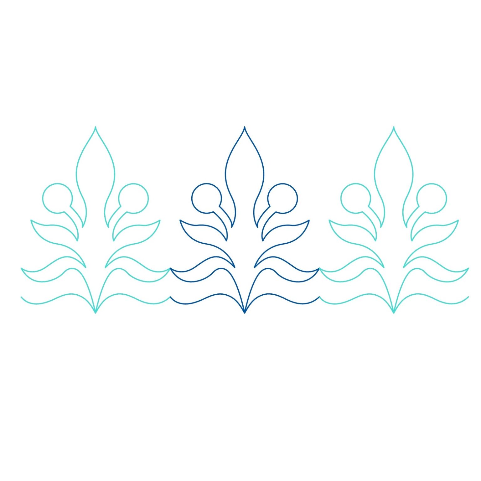 Island Flower Border - Pro-Stitcher