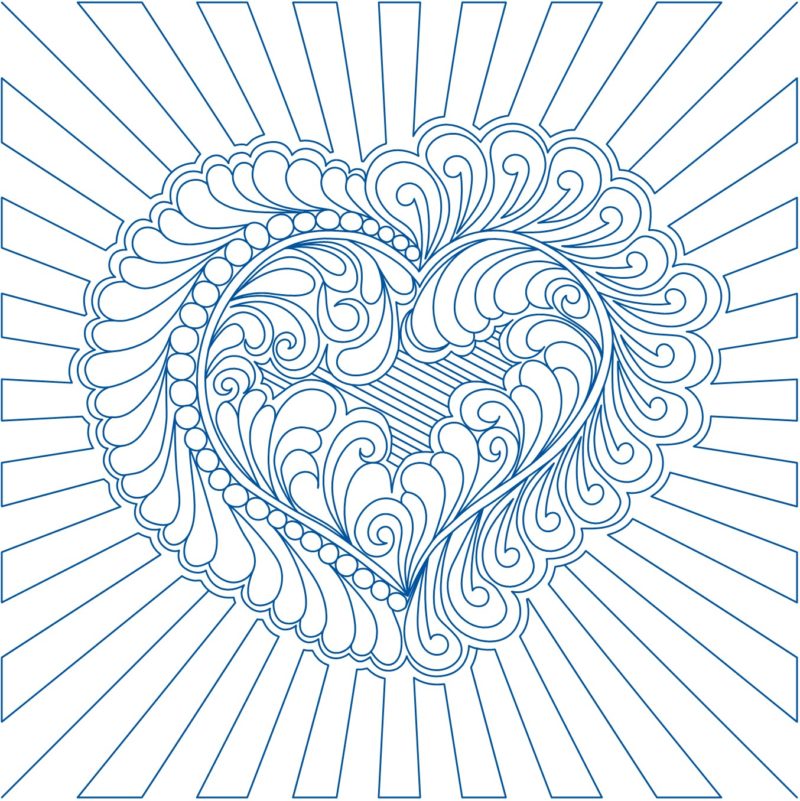 Sweet FMQ Heart Block - Pro-Stitcher