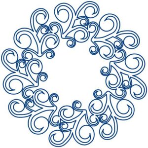 Double Swirl Feather Wreath - Pro-Stitcher