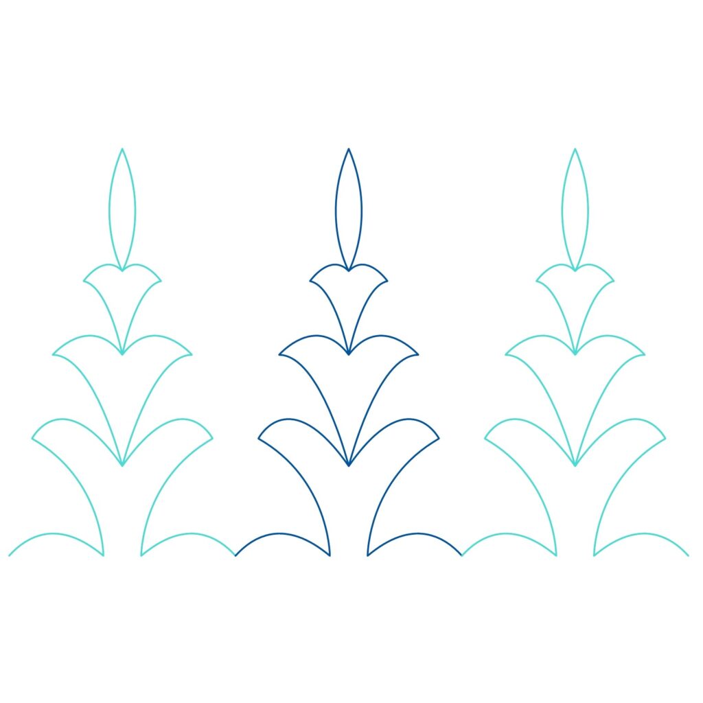 Thistle Border Triangle - Pro-Stitcher