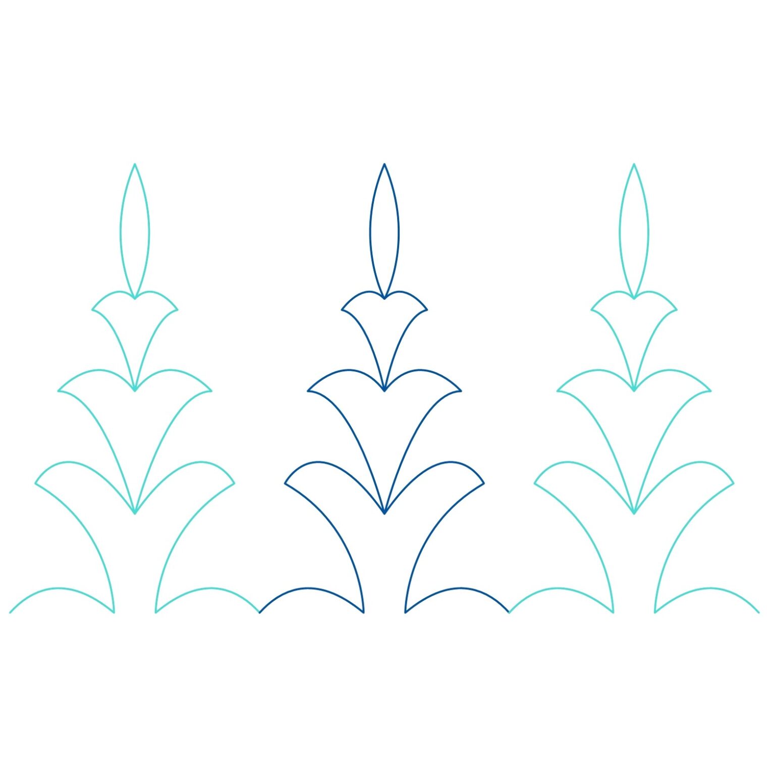 Thistle Border Triangle - Pro-Stitcher