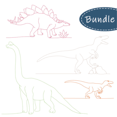 Dinosaur 12-Pc Set - Pro-Stitcher