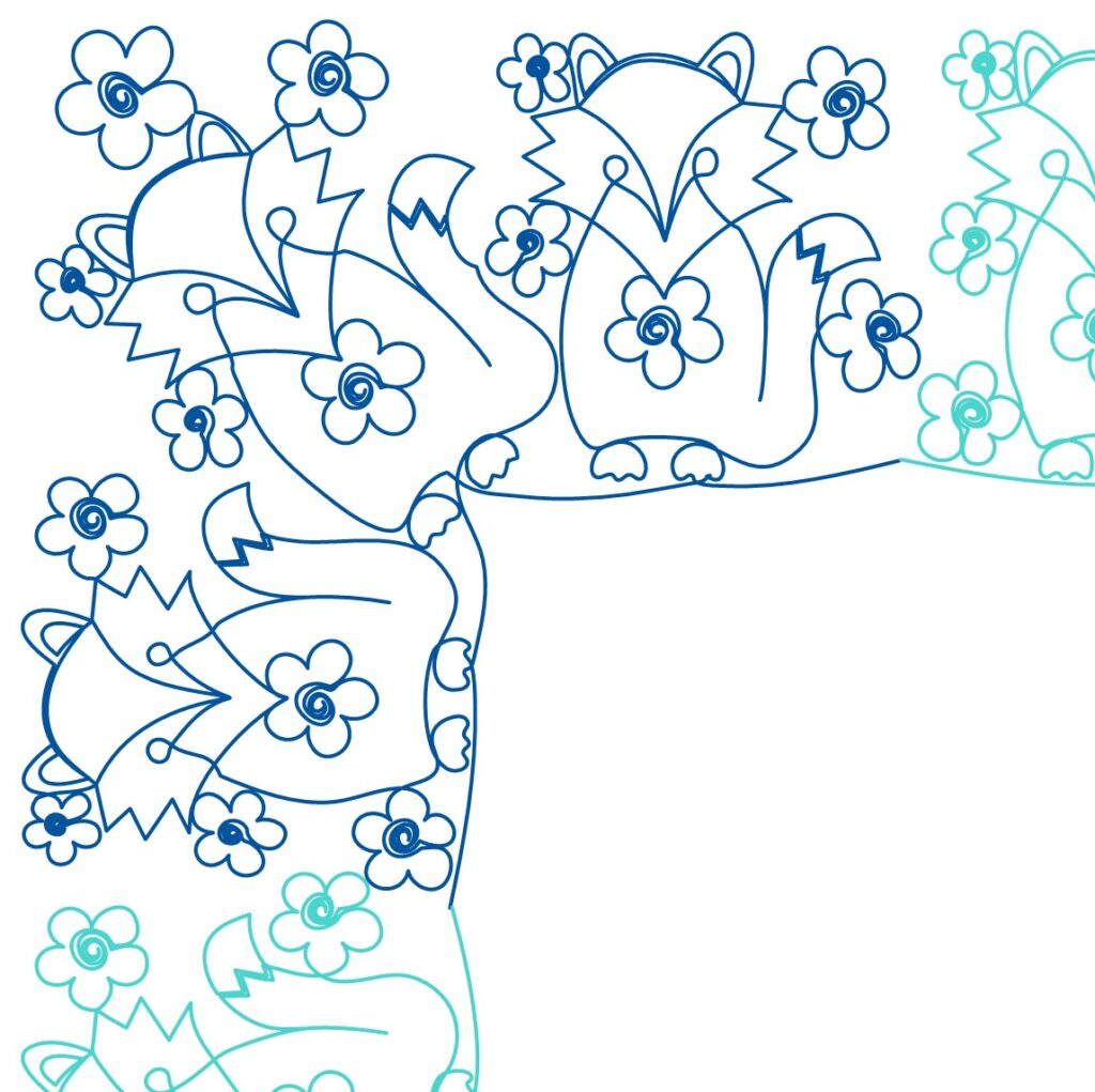 Fox Flower Corner - Pro-Stitcher