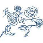 Humming Birds and Roses - Pro-Stitcher