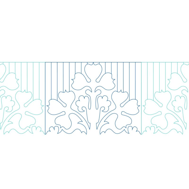 Leafy Piano Keys Border - Pro-Stitcher