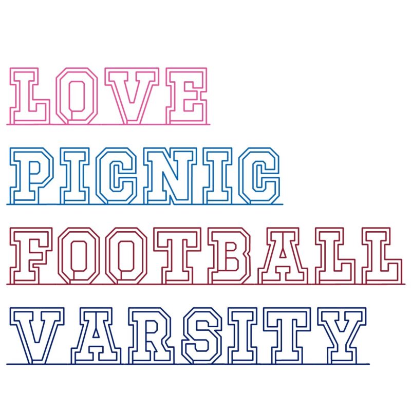 Letterman Alphabet 2-Inch Tall - Pro-Stitcher