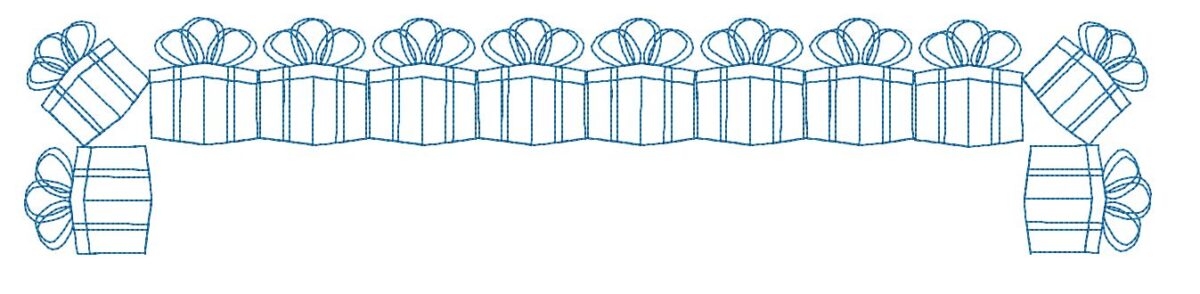Present Border and Corner Set - Pro-Stitcher