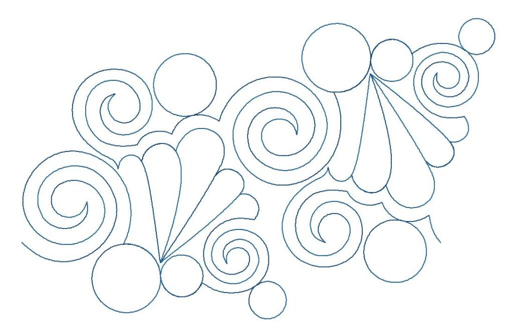 Swirly Feather Bubbles E2E - Pro-Stitcher