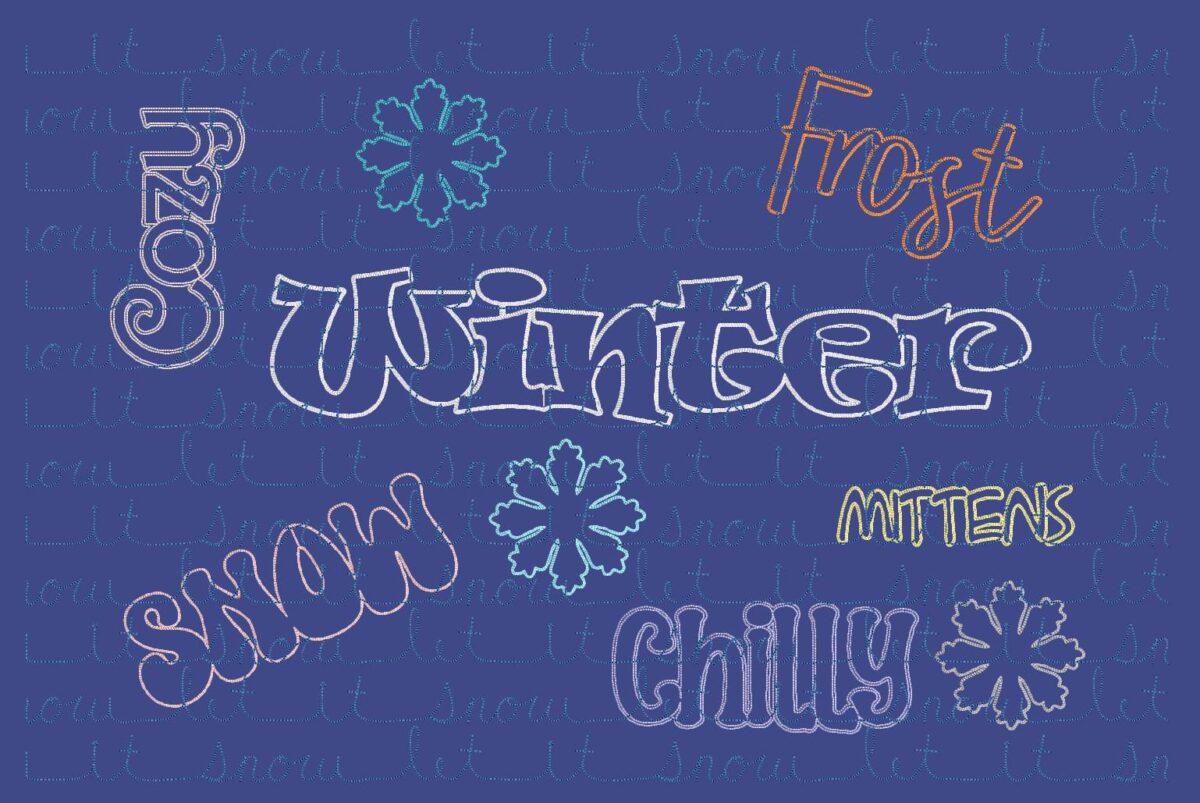 Winter Word Wallhanging - Pro-Stitcher