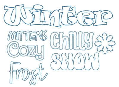 Winter Word Wallhanging - Pro-Stitcher