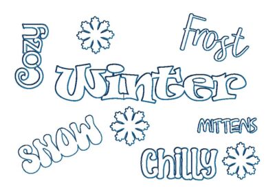 Winter Word Wallhanging - Pro-Stitcher