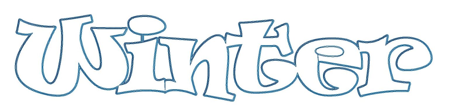 Winter Word Wallhanging - Pro-Stitcher