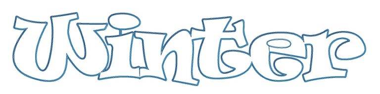 Winter Word Wallhanging - Pro-Stitcher