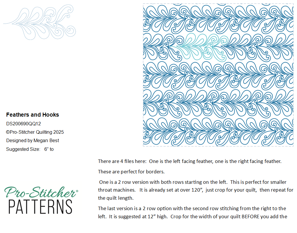 Feathers and Hooks - Pro-Stitcher