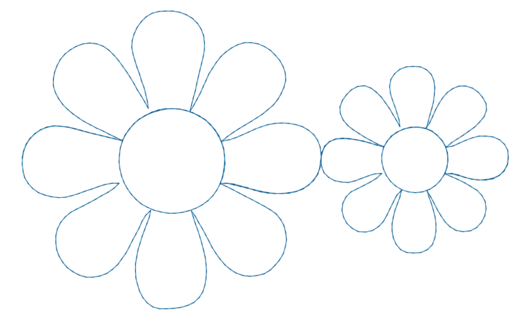 Two Flowers E2E - Pro-Stitcher